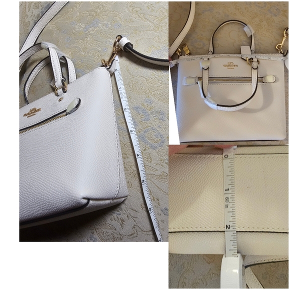 Coach | Bags | Coach White Mini Bag With Gold Accents | Poshmark
